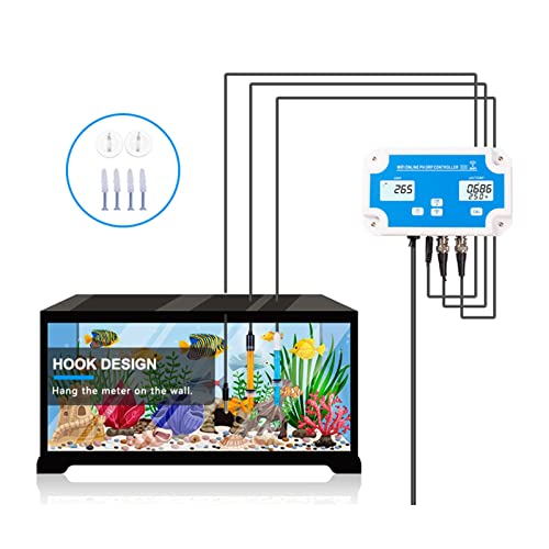 Fdit Digital Water Quality Meter, Automatic Storage Wide Applications Water Quality Monitoring Kit High Accuracy for Water Source (US Plug 110V)