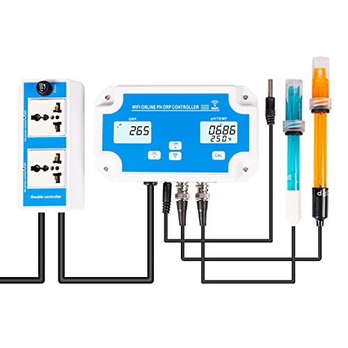 Fdit Digital Water Quality Meter, Automatic Storage Wide Applications Water Quality Monitoring Kit High Accuracy for Water Source (US Plug 110V)