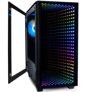 empowered pc continuum micro gaming desktop - nvidia geforce rtx 3080 (~ 4070), intel 12-core i7-12700kf, 32gb ddr5 ram, 512gb nvme ssd + 2tb hdd, wifi 6, windows 11 - liquid cooled rgb gamer computer