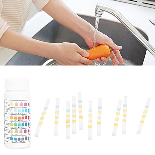 Vomeko 50Pcs Water Test Strip 6‑in‑1 PH Value Hardness Test Strip Pool Test Strip for Aquarium Pond, Quick and Accurate Water Quality Measurement.