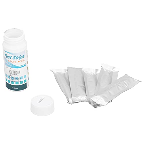 Vomeko 50Pcs Water Test Strip 6‑in‑1 PH Value Hardness Test Strip Pool Test Strip for Aquarium Pond, Quick and Accurate Water Quality Measurement.