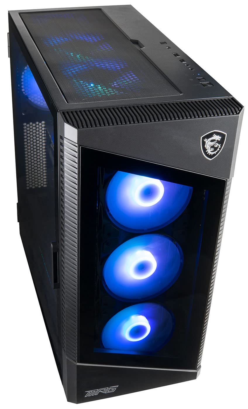 MPG Velox by MSI Gaming Desktop (NVIDIA GeForce RTX 3080 (~ 4070), Intel 8-Core i7-11700F Processor, 32GB DDR4 RAM, 512GB NVMe SSD + 3TB HDD, Windows 11 Home) Gamer PC Computer