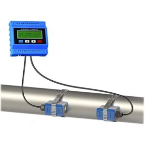 Ultrasonic Flowmeter, TUF-2000M Module Ultrasonic Flow Meter Digital Liquid Flowmeter No Cable, Liquid Pipeline Measuring Instrument Pipeline Water Flow Meter, DN25~6000mm, -30~160℃ (TC-1)