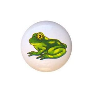 lil animal series zoo animals farm animals decorative ceramic dresser drawer pulls cabinet cupboard knobs (frog)