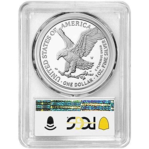 2023 W 2023 W Silver Eagle Proof Congraulations $1 Graded by PCGS First Day of Issue $1 PCGS PR-70