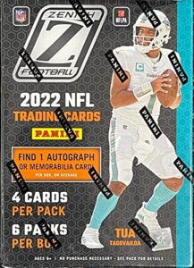 2022 panini zenith football trading cards blaster box (6 packs/4 cards per pack)