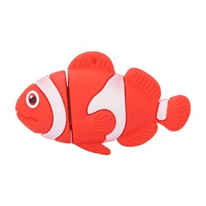 GOWENIC Cartoon USB Flash Drive Cute Red Clownfish Shape Design U Disk USB Memory Stick Thumb Drives Portable Data Storage Flash Drive Cartoon Drive Children (64GB)