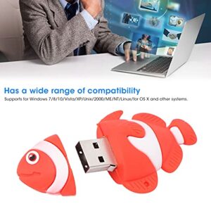 GOWENIC Cartoon USB Flash Drive Cute Red Clownfish Shape Design U Disk USB Memory Stick Thumb Drives Portable Data Storage Flash Drive Cartoon Drive Children (64GB)