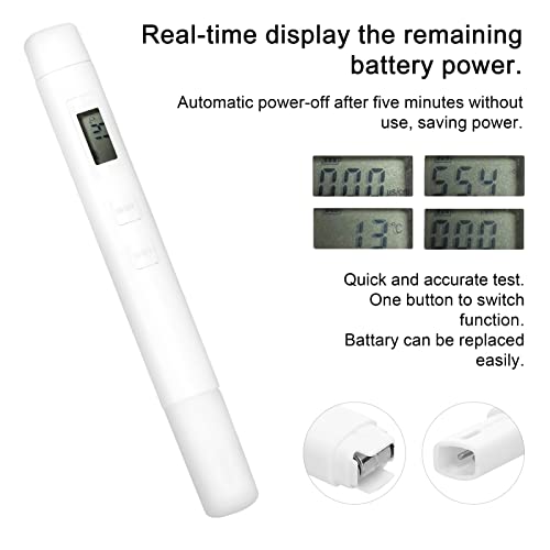 Weytoll Multifunctional Digital 3 in 1 Water Quality Tester Portable High Accurancy Water Quality Test Pen Water Quality Measurement Tool Water TDS/EC/Temperature Measuring