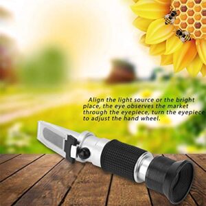 Tnfeeon Honey Refractometer, Sturdy Multipurpose Refractometer for Honey Lightweight for Bee Keeping Supplies