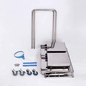 JYDQM Stainless Steel Trolley-Double Cart Trolley Trolley Care Dressing Medical Cart Clinic Beauty Trolley (Size : 80)