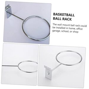 CLISPEED 15 Pcs Ball Bracket Wall Basketball Rack Hook Sports Basketball Wall Rack Basketball Holder Wall Mount Exercise Ball Stand Basketball Showing Rack Shelf Iron Round Fitness