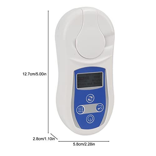 Brix Meter, Sugar Tester Range 0-53% 0.1% Accuracy Widely Used Backlight Display for Fruit