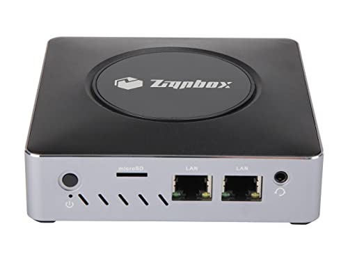 Zignbox GL01V2-PLUS Fanless Mini PC Intel Celeron N4000 Processor Up to 2.6GHz 8GB RAM 120GB SSD Dual HDMI Dual LAN Windows 10 Pro