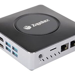 Zignbox GL01V2-PLUS Fanless Mini PC Intel Celeron N4000 Processor Up to 2.6GHz 8GB RAM 120GB SSD Dual HDMI Dual LAN Windows 10 Pro