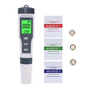 Water Quality Test Tool Portable Auto Calibration Wide Test Range ABS Backlight TDS Meter Wide Application 3 in 1 for Planting