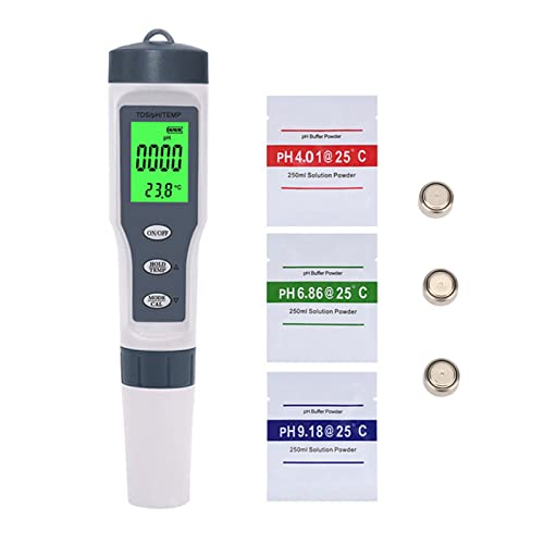 Water Quality Test Tool Portable Auto Calibration Wide Test Range ABS Backlight TDS Meter Wide Application 3 in 1 for Planting