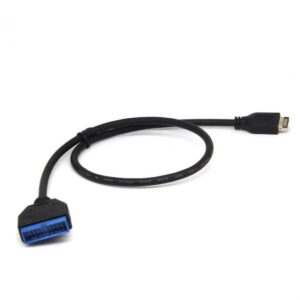 JMT USB 3.1 Adapter Cable Type-E Male to IDC 20P Male USB 3.0 20Pin Extension Cable for Computer Motherboard 30cm (5pcs)