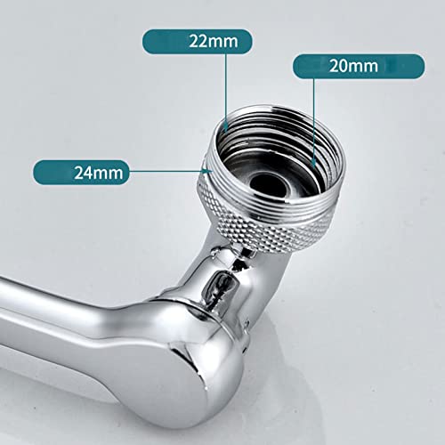 PSVOD Faucet Extender for Bathroom Sink Universal,1080 Faucet Extender Brass,Universal Splash Filter Faucet 1080 Rotating,2 Water Outlet Modes,for Bathroom Household