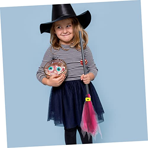 Abaodam 3pcs Witch Broom Halloween Wizard Broom Kids Halloween Costume Witch Supplies Cosplay Witch Costume Kids Clothes Mini Broom Decor Halloween Small Broom Make up Apparel Plastic