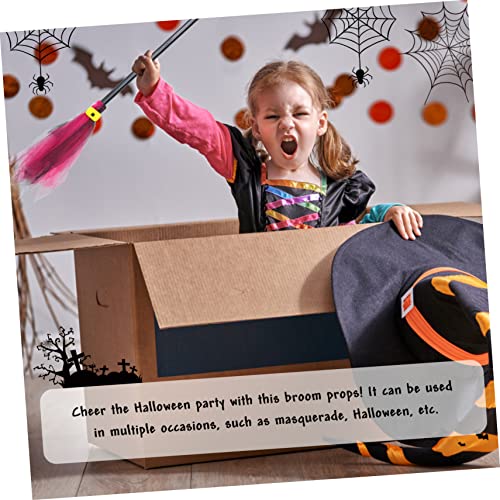 Abaodam 3pcs Witch Broom Halloween Wizard Broom Kids Halloween Costume Witch Supplies Cosplay Witch Costume Kids Clothes Mini Broom Decor Halloween Small Broom Make up Apparel Plastic