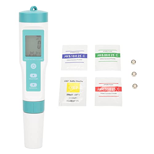 Digital Water Quality Meter, Backlight Display PH TDS Temperature EC Salinity SG ORP Water Quality Testing Pen Handheld for Aquaculture