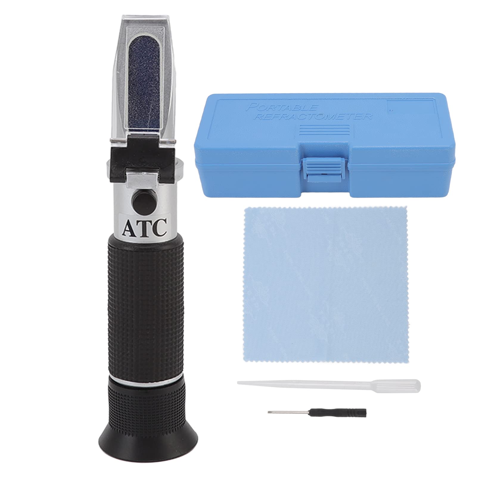 Portable Refractometer, 0‑28% Salinity Refractometer Wide Application Fast Measurement Clear Reading for Seawater