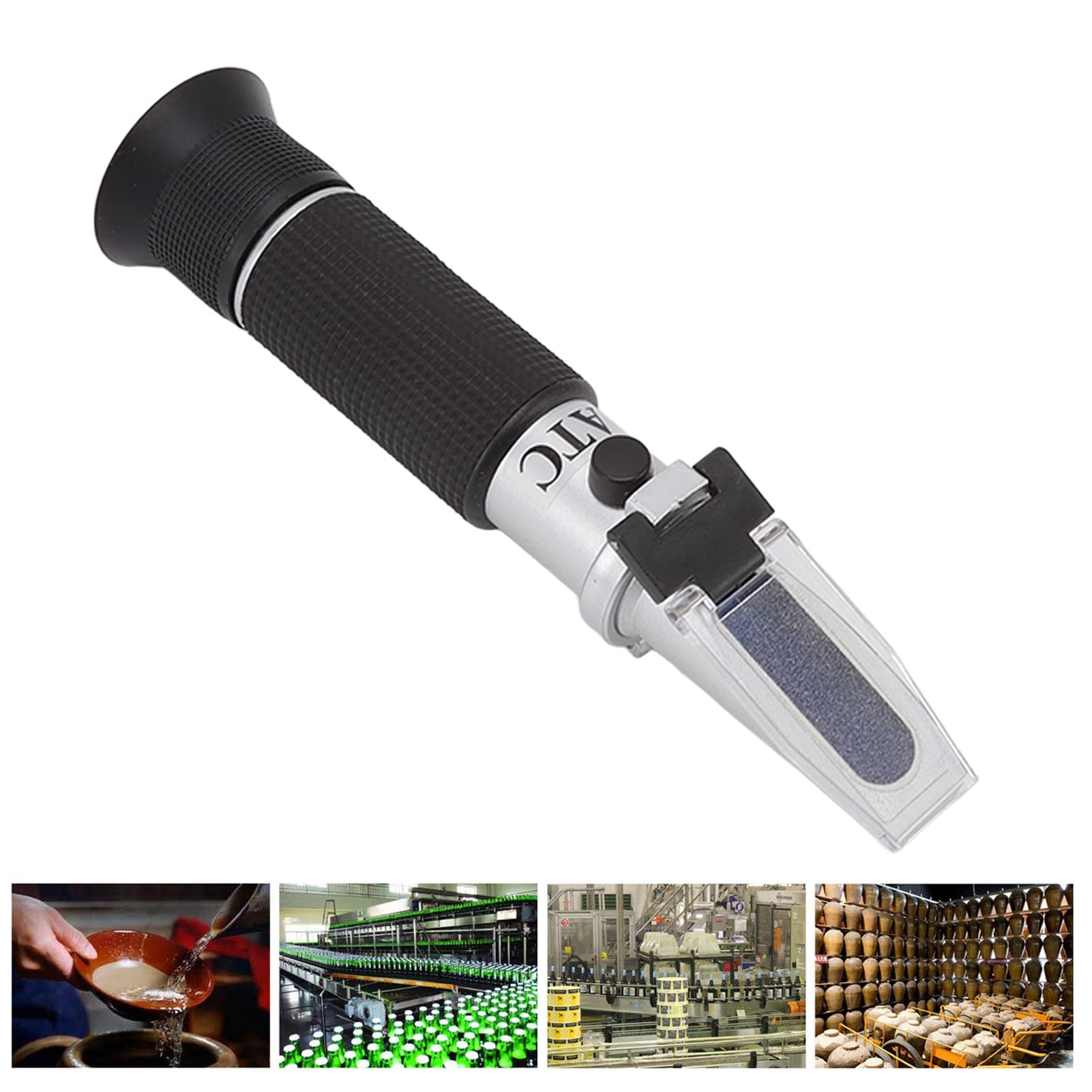 Portable Refractometer, 0‑28% Salinity Refractometer Wide Application Fast Measurement Clear Reading for Seawater