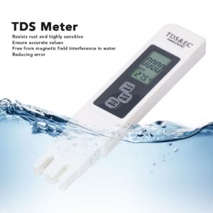 TDS Meter Digital Water Tester 3 in 1 ppm EC and Temperature Test Pen Easy to Use Water Purity Tester