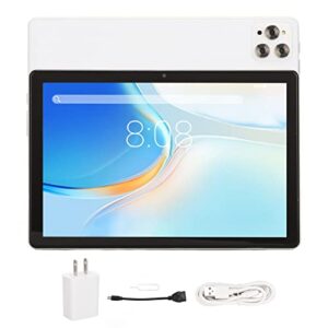 Gaming Tablet, IPS Screen Octa Core Processor 4G 100-240V Development Tablet White for Android 11 for Reading (White)