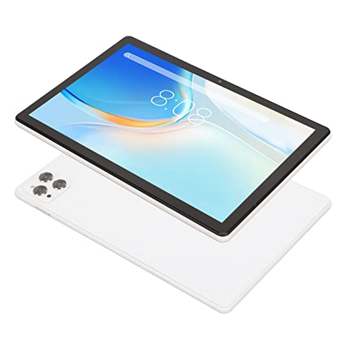 Gaming Tablet, IPS Screen Octa Core Processor 4G 100-240V Development Tablet White for Android 11 for Reading (White)