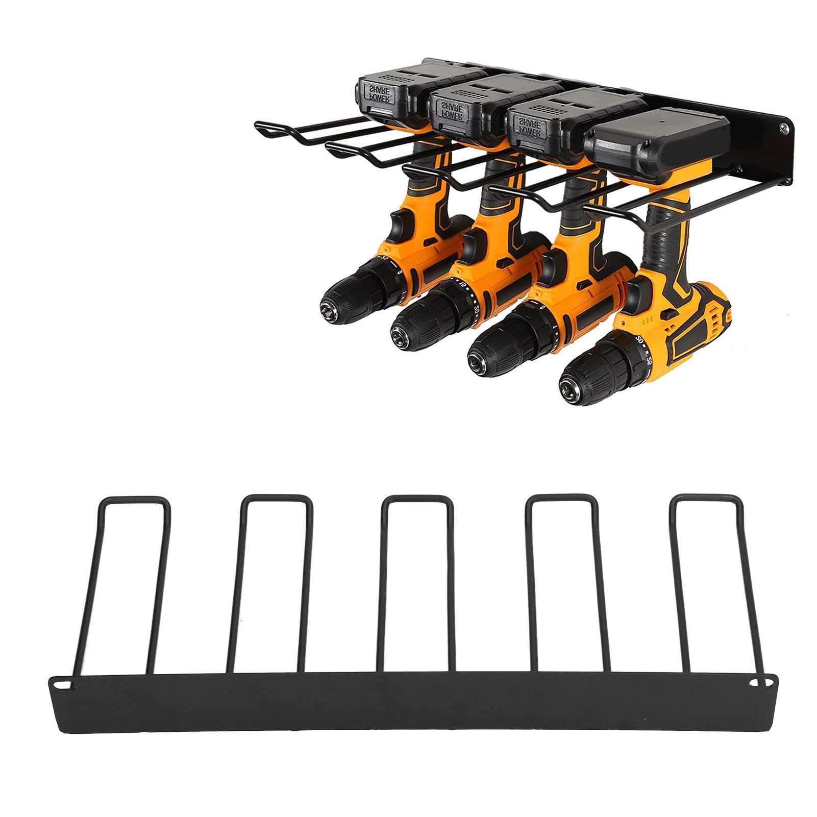 Power Tool Organizer Alloy Steel Garage Tool Storage Rack Versatile Wall Mounted Drill Holder