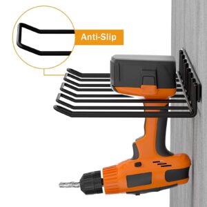 Power Tool Organizer Alloy Steel Garage Tool Storage Rack Versatile Wall Mounted Drill Holder