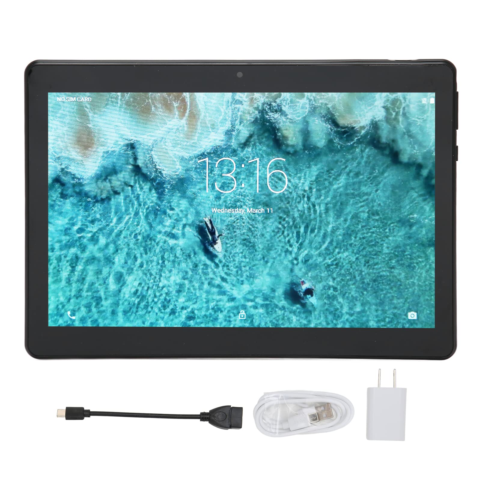 Tablet with HD Screen, Aluminum Alloy Tablet Computer, 5Ghz 10.1 Inch to Work (US Plug)