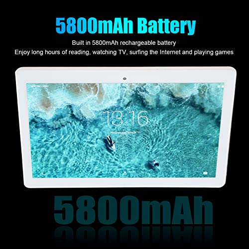 Tablet PC, 128GB Extended Storage T10W 10.1 Inch Tablet For Android 12 Calling (US Plug)