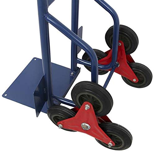 Appliance Hand Truck Warehouse Appliance Cart 440lbs Heavy Duty Stair Climbing Moving Dolly Hand Truck Portable Climbing Cart Blue & Red