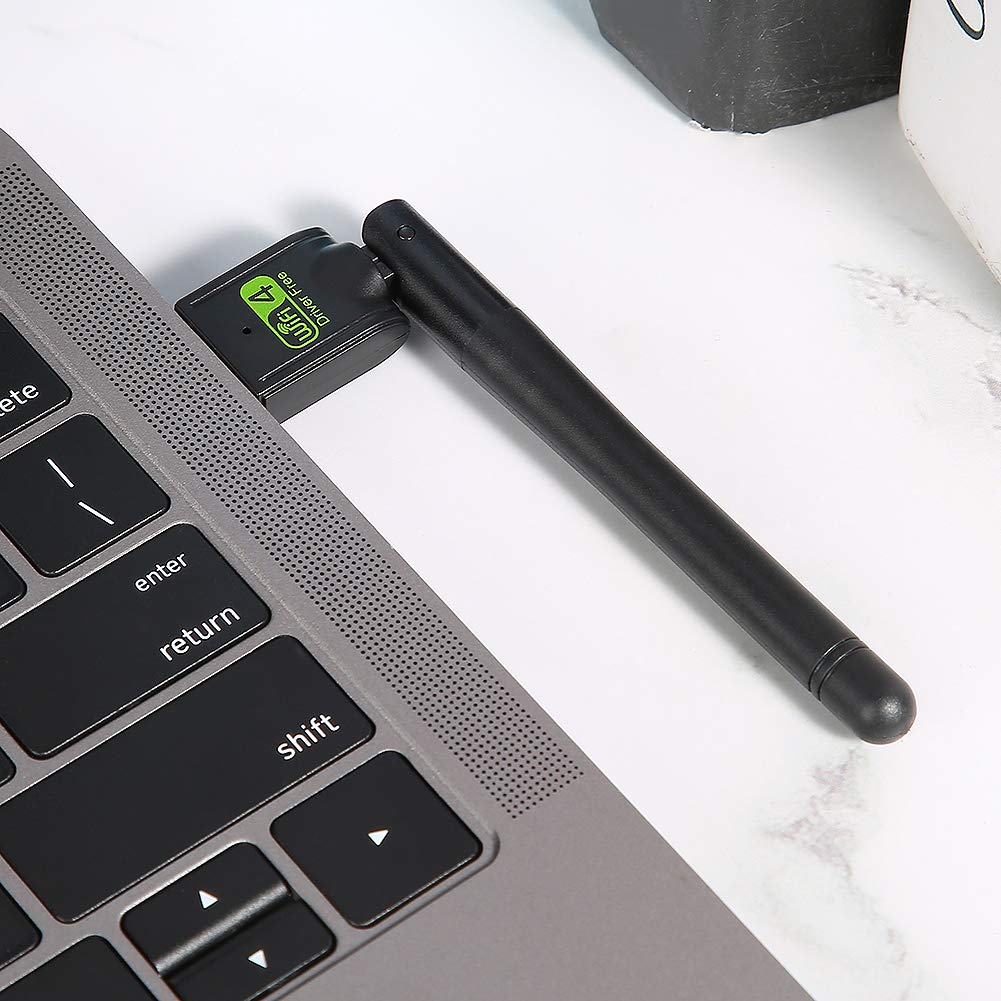 Heayzoki USB WiFi Adapter, 150Mbps Wireless Network Adapter with 2DBI Antenna, WiFi USB Computer Network Card USB Network Adapters for PC Laptop