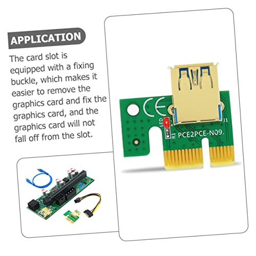 SOLUSTRE 6 Sets Riser Card Mining Graphics Pcie Riser Graphic Pcie Extension Cable Mining Gpu Extension Cable Pci- e Riser Cable Adapter Cable Extension Cord Gpu Riser PCB Hard Disk X16 Ssd