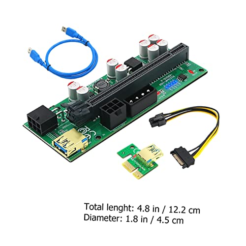 SOLUSTRE 6 Sets Riser Card Mining Graphics Pcie Riser Graphic Pcie Extension Cable Mining Gpu Extension Cable Pci- e Riser Cable Adapter Cable Extension Cord Gpu Riser PCB Hard Disk X16 Ssd