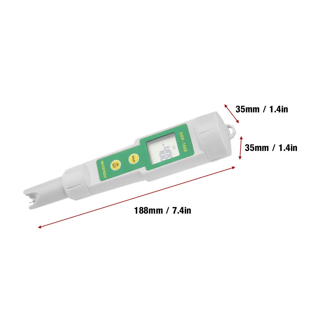 ORP Meter, Water Tester ORP-169 Portable Water Quality Monitor Digital ORP Tester Pen Detachable Water ORP Meter