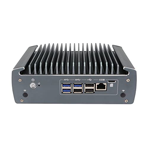 HUNSN Micro Firewall Appliance, Mini PC, OPNsense, VPN, Router PC, Intel Core I5 10210U, RX10, AES-NI, 6 x 2.5GbE I225-V B3, HDMI, DP, COM, SIM Slot, TPM2.0, 4G RAM, 32G SSD