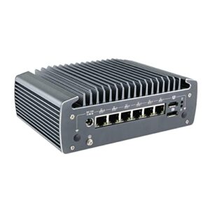 HUNSN Micro Firewall Appliance, Mini PC, OPNsense, VPN, Router PC, Intel Core I5 10210U, RX10, AES-NI, 6 x 2.5GbE I225-V B3, HDMI, DP, COM, SIM Slot, TPM2.0, 4G RAM, 32G SSD