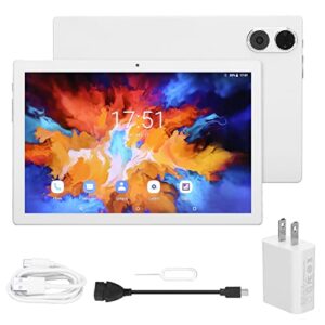 10.1in Tablet for Android 11.0-4G LTE Mobile Callable Smart Tablet, Support 2.4/5G WiFi, 8+128GB 8+20MP 1920x1200 MT6755 8 Core CPU 8800mAh (White)