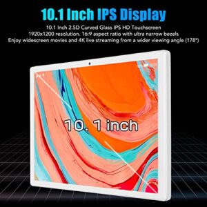 10.1in Tablet for Android 11.0-4G LTE Mobile Callable Smart Tablet, Support 2.4/5G WiFi, 8+128GB 8+20MP 1920x1200 MT6755 8 Core CPU 8800mAh (White)