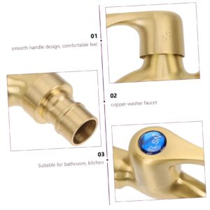 Cabilock Washing Machine Faucet Garden Water Faucet Shower Faucet Outside Faucet Bathroom Basin Faucet Filtered Water Faucet Waterfall Faucet Sink Basin Water Tap Tub Copper Faucet Pipe