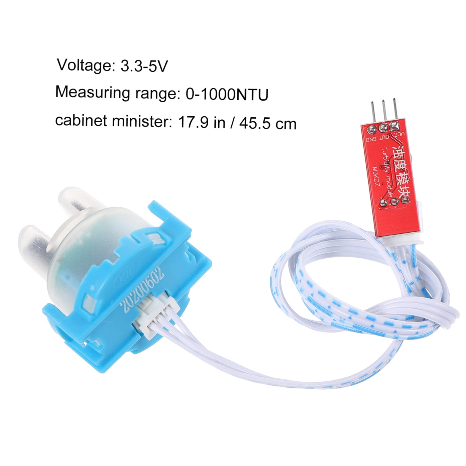 VILLFUL Module Turbidity Testing Equipment Turbidity Value Detection Water Sensor Turbidity Water Turbidity Test Turbidity Tester Urine Cups 3.3-5v Turbidity Sensor Plastic