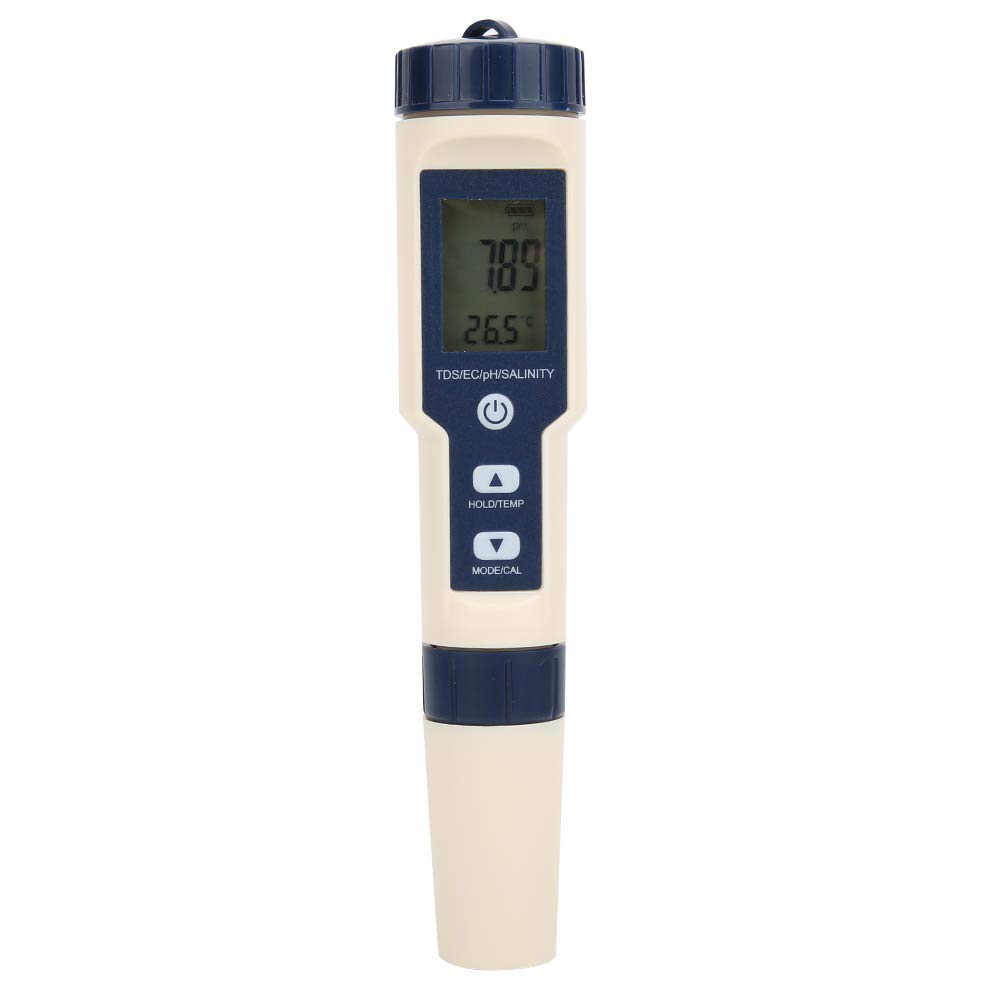 PH Meter 5 in 1 Water Digital PH Tester Pen Portable PH Salinity Temp TDS EC Meter Multifunctional Water Quality Tester Detector