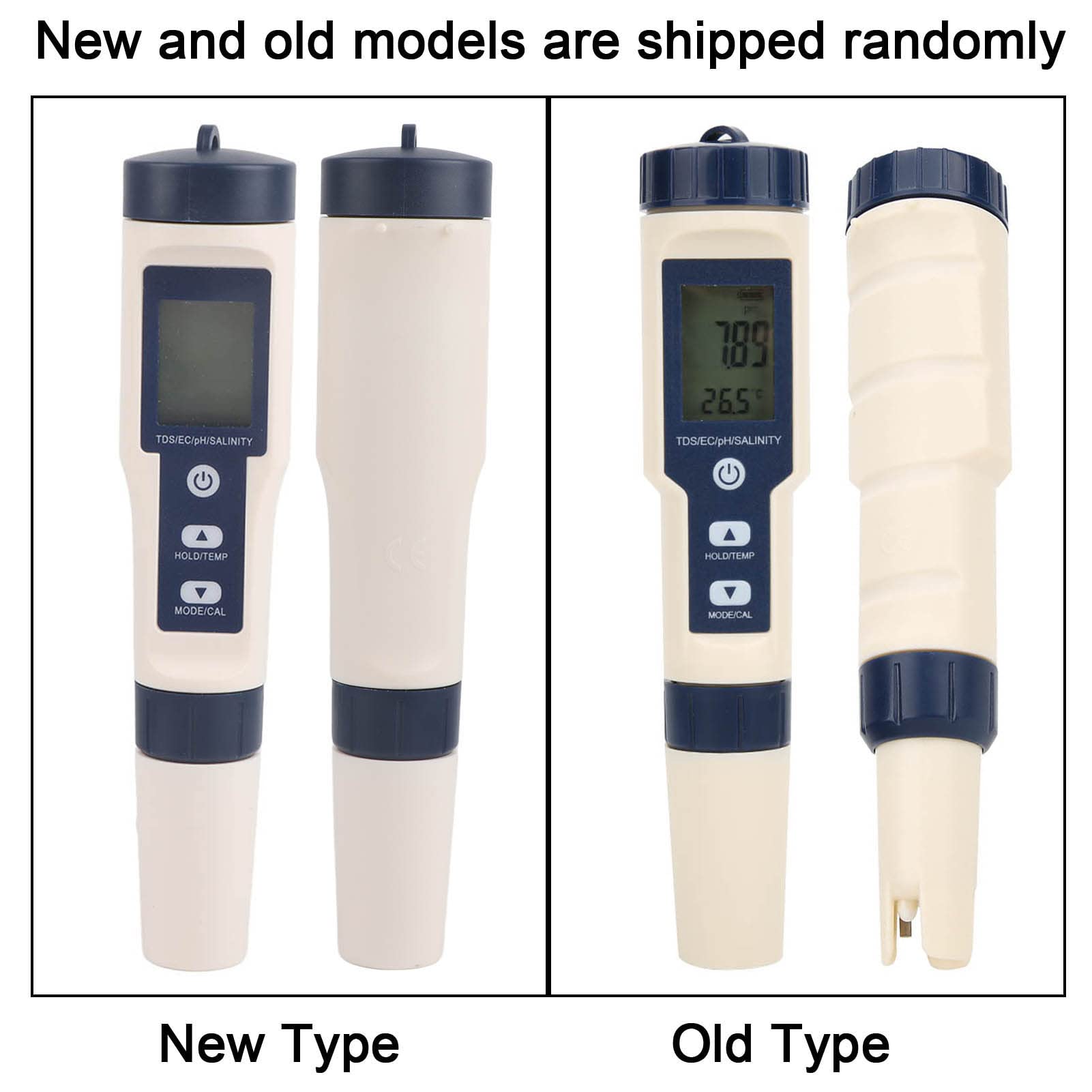 PH Meter 5 in 1 Water Digital PH Tester Pen Portable PH Salinity Temp TDS EC Meter Multifunctional Water Quality Tester Detector