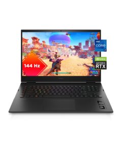 hp omen 17-inch laptop, intel core i7-12700h, nvidia geforce rtx 3060, 32 gb ram, 2tb ssd, windows 11 home (17-ck1010nr, shadow black aluminum)