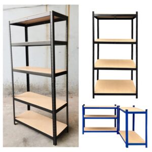 autofu garage shelving heavy duty storage shelves standing shelf units adjustable 4-tier metal shelving unit organization shelf black 31" w x 16" d x 64" h